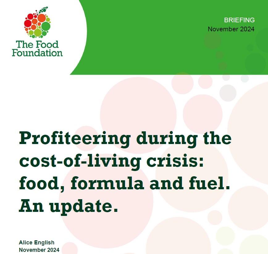 Profiteering during the cost of living crisis: Update Nov 2024 | Food Foundation